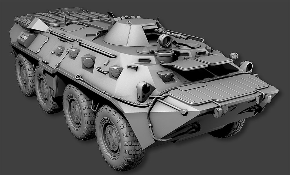 3d model btr-80 vehicle