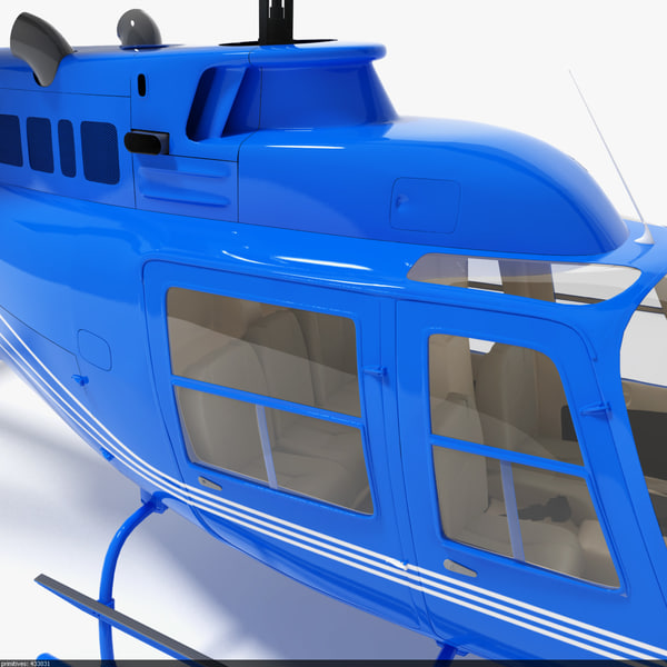 bell 206 jetranger helicopter 3d max