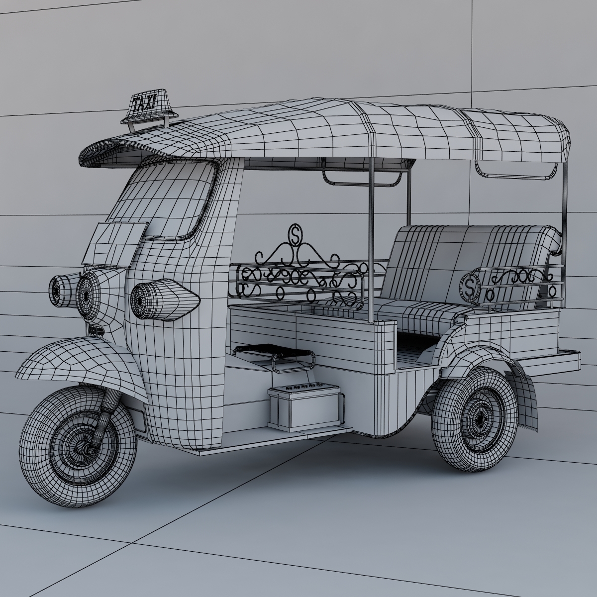 3d thailand tuk-tuk