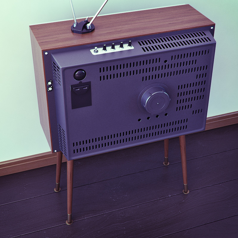 retro electronics 70s c4d