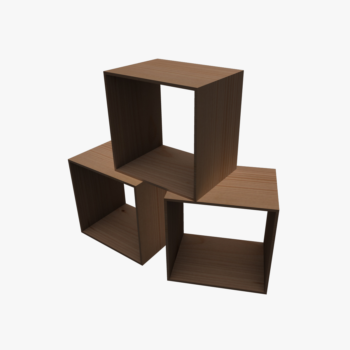 3ds max stackable cube shelving shelf