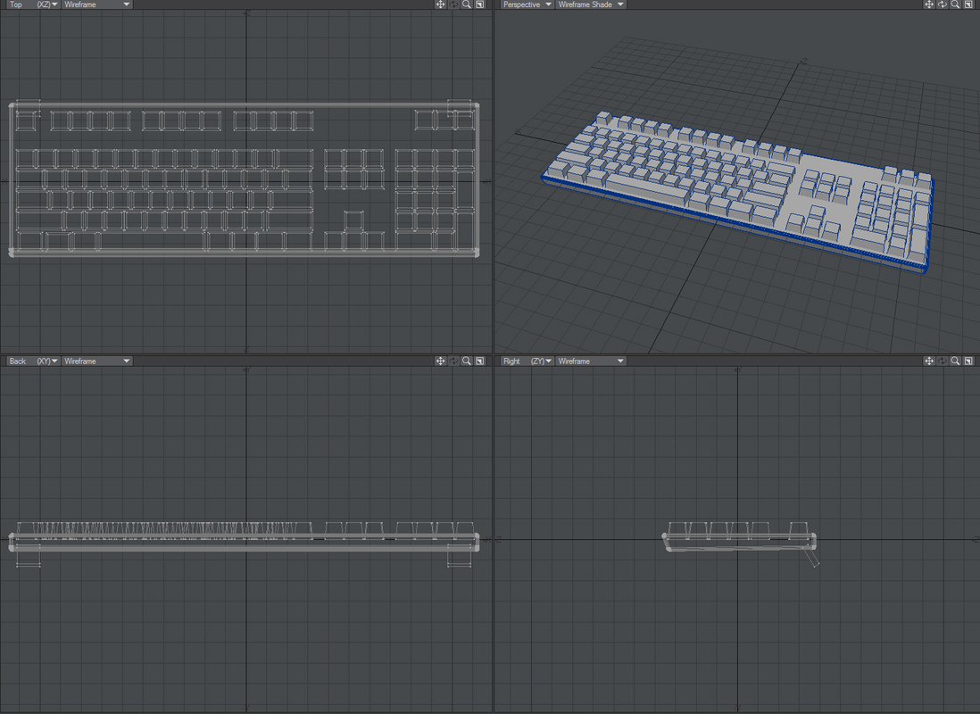 free basic keyboard 3d model
