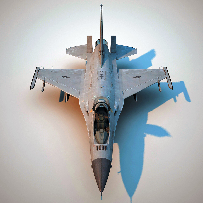 3ds max realistic f-16 rigged