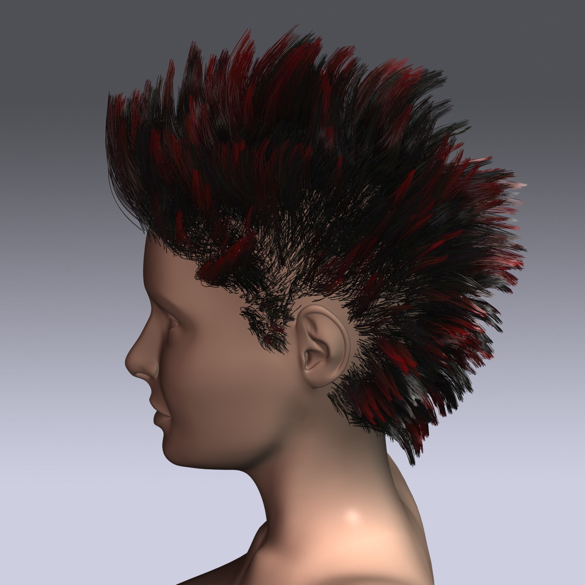 3d hair virtual model