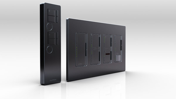 3d model of 4 gang dimmer light switch