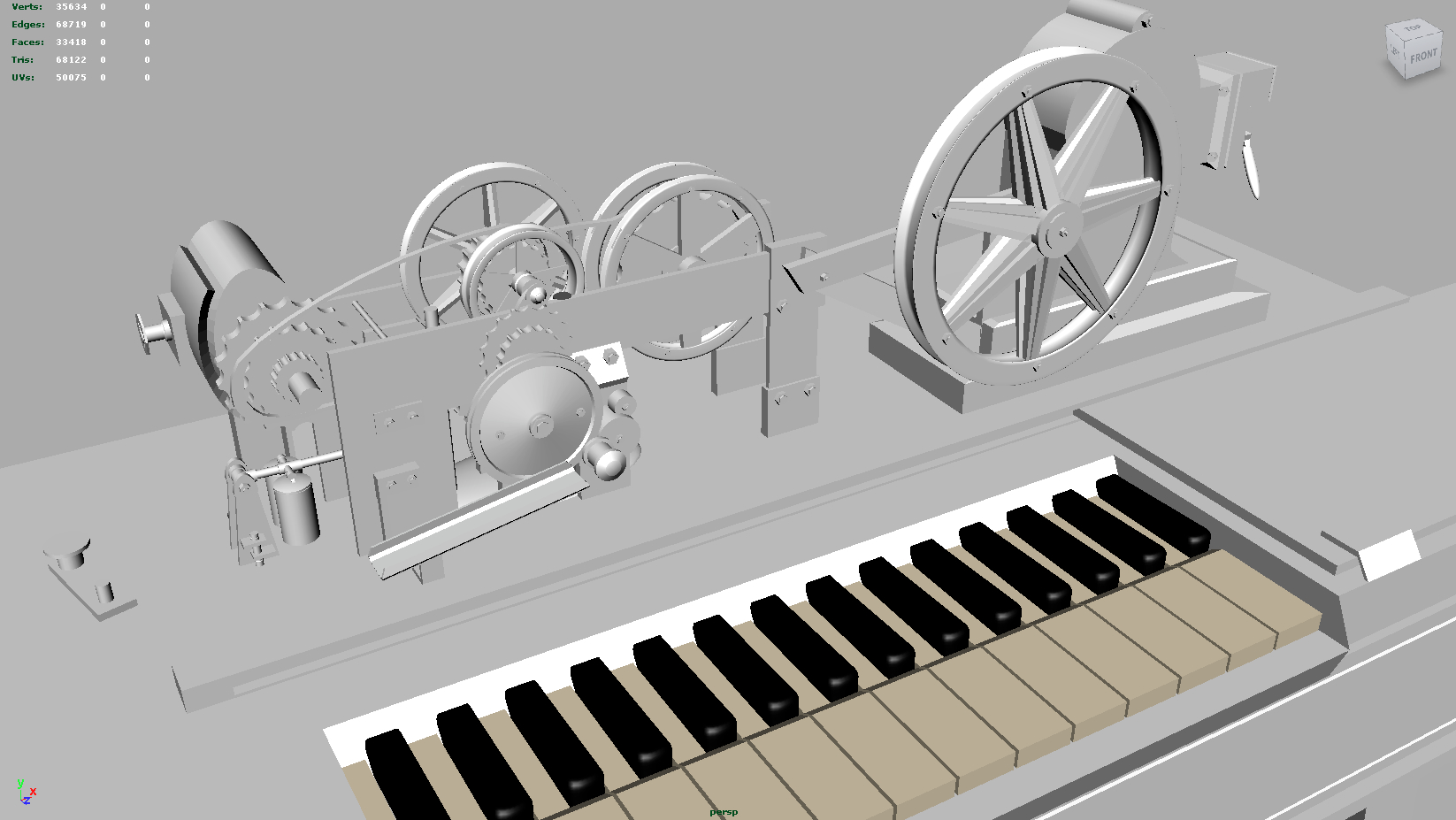 3d telegraph machine model