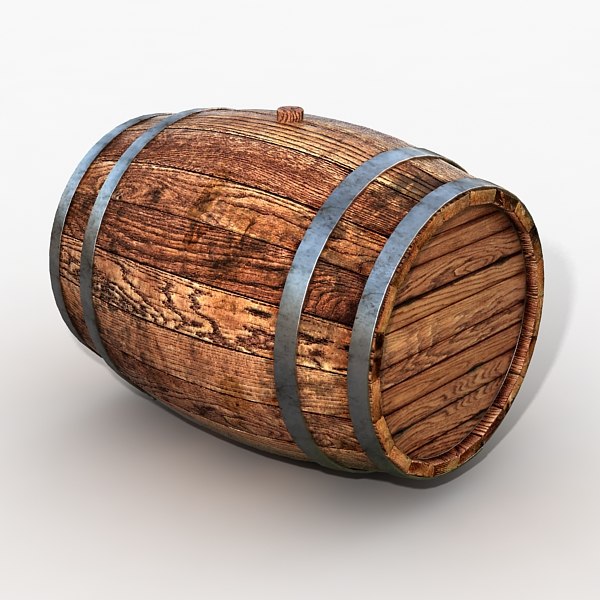 keg barrel wood fbx