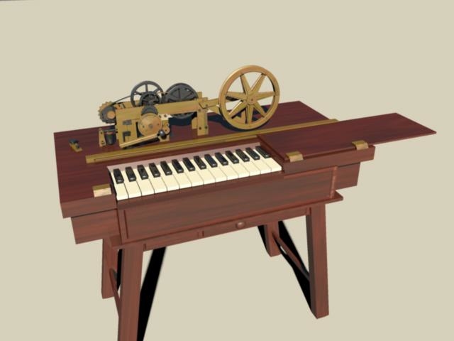 3d telegraph machine model