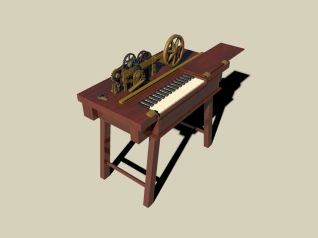 3d telegraph machine model