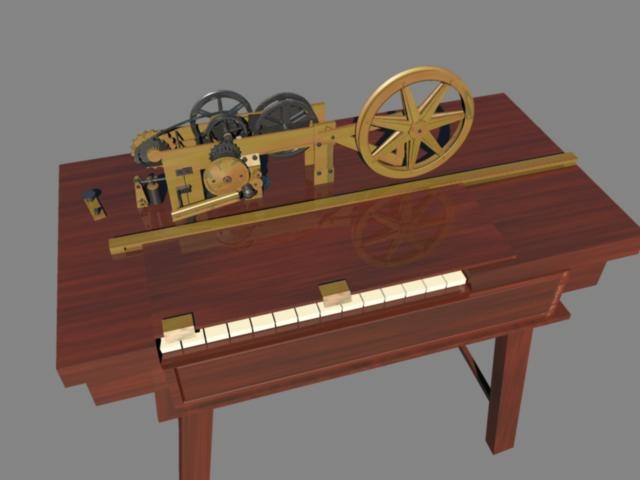 3d telegraph machine model