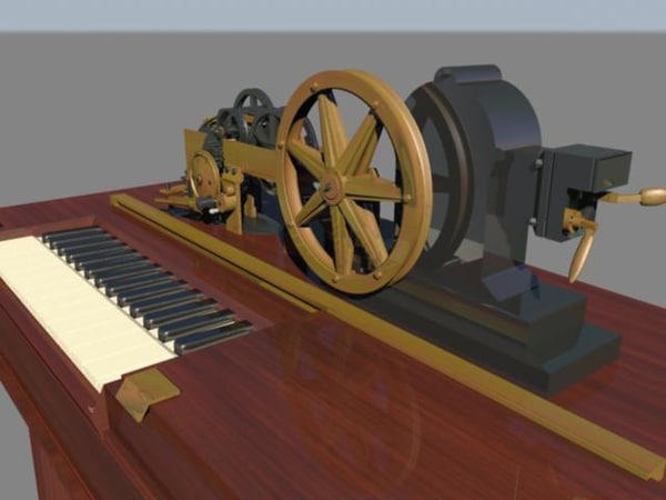 3d telegraph machine model