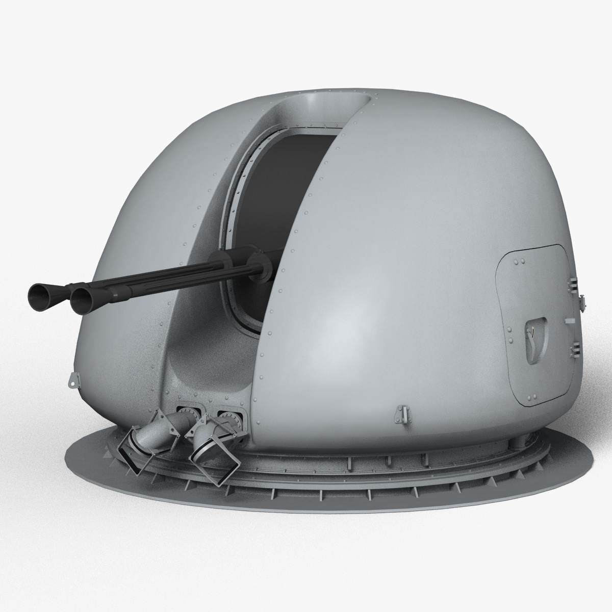 3ds max breda twin 40mm naval gun