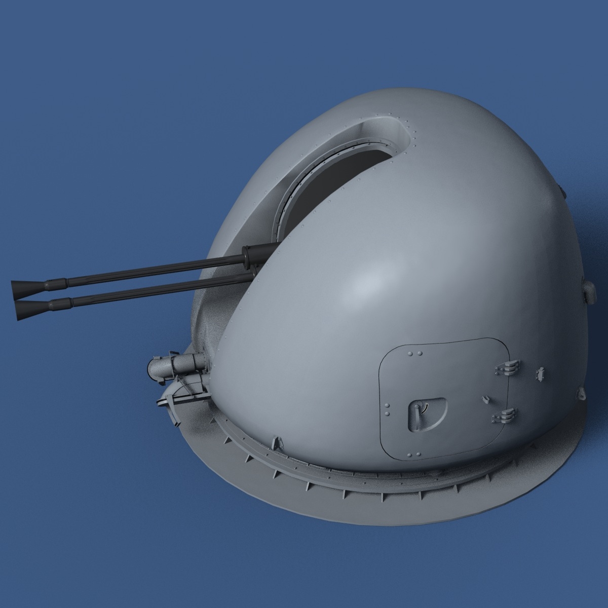 3ds max breda twin 40mm naval gun