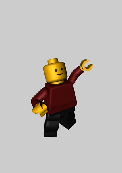 lego man 3d model