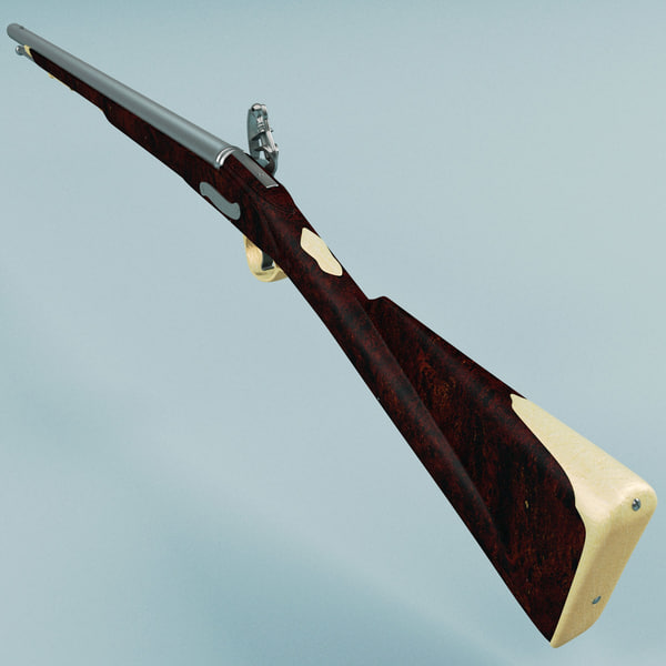 3d model old muskets v3