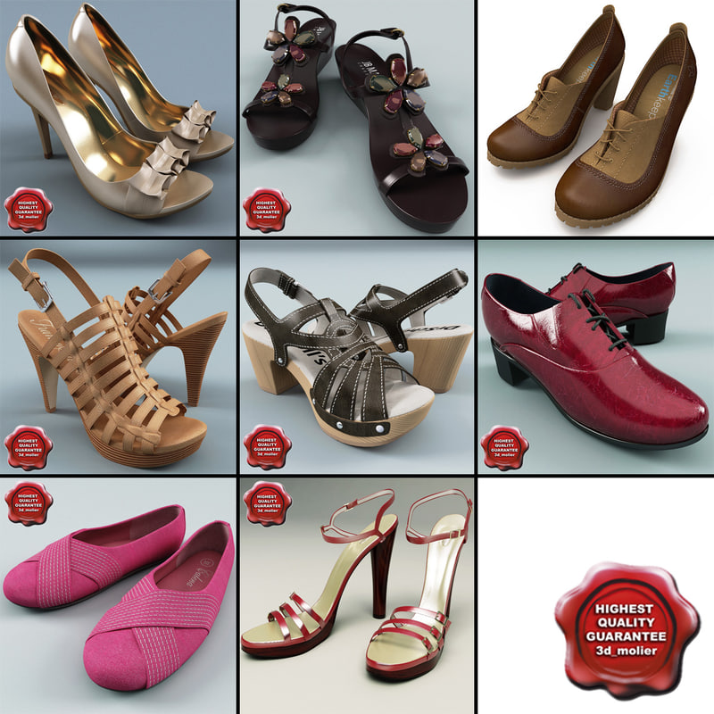 women shoe v5 3d model