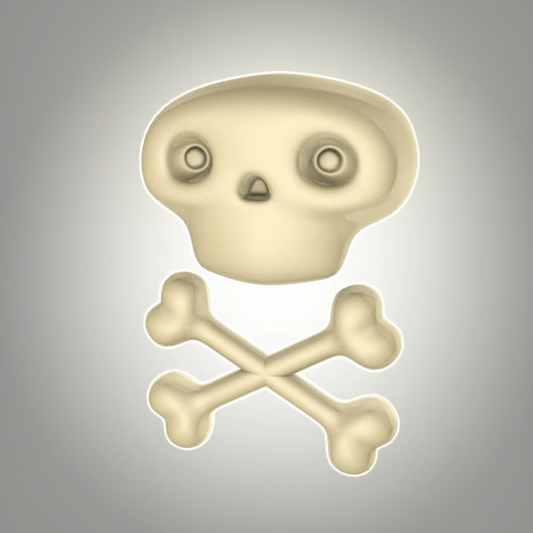 3d model cartoon skull