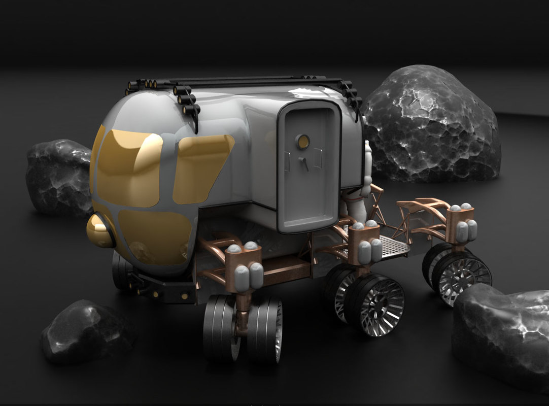 nasa moon rover 3d max