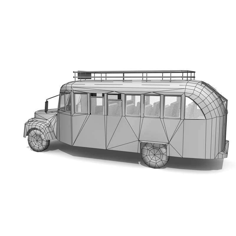 3d model bus vehicle