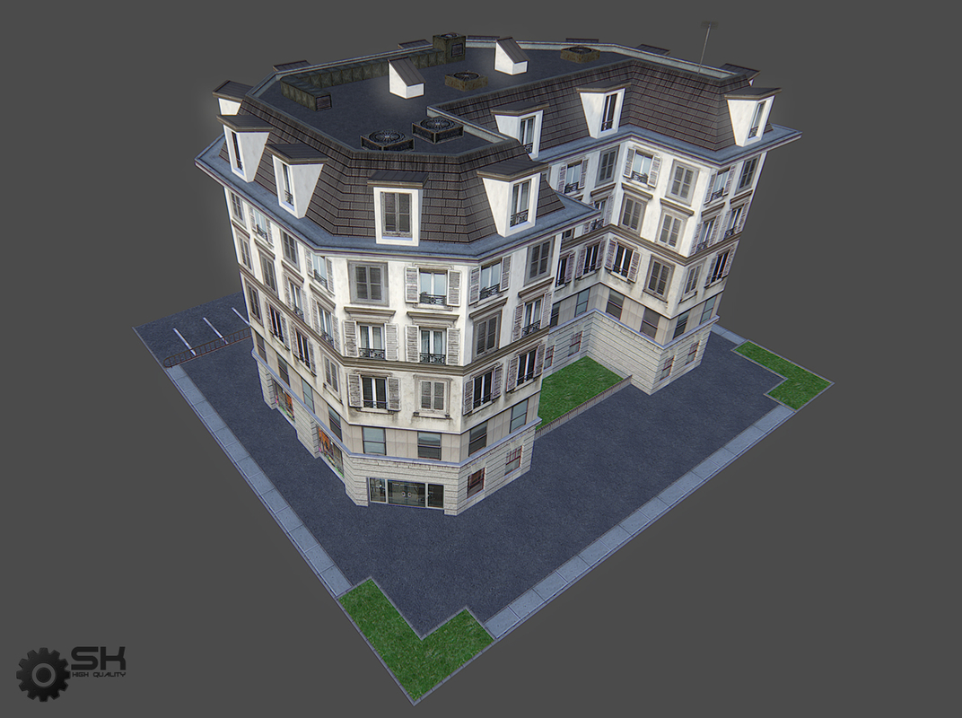 3d model paris house