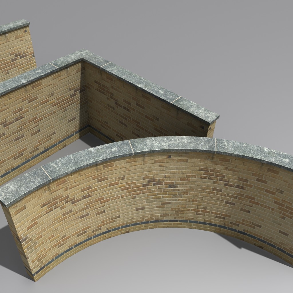 3d model brick wall coz110805530