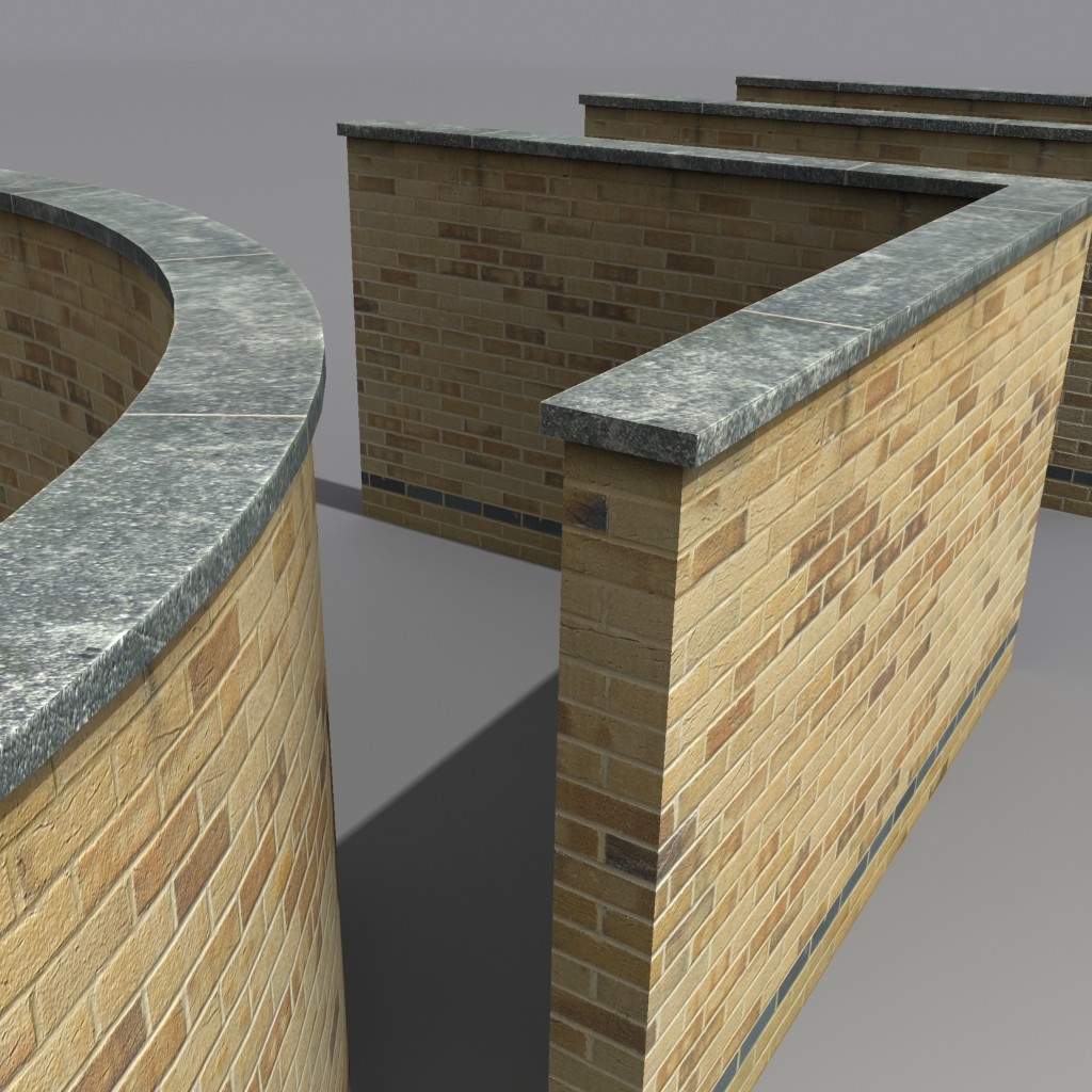 3d model brick wall coz110805530