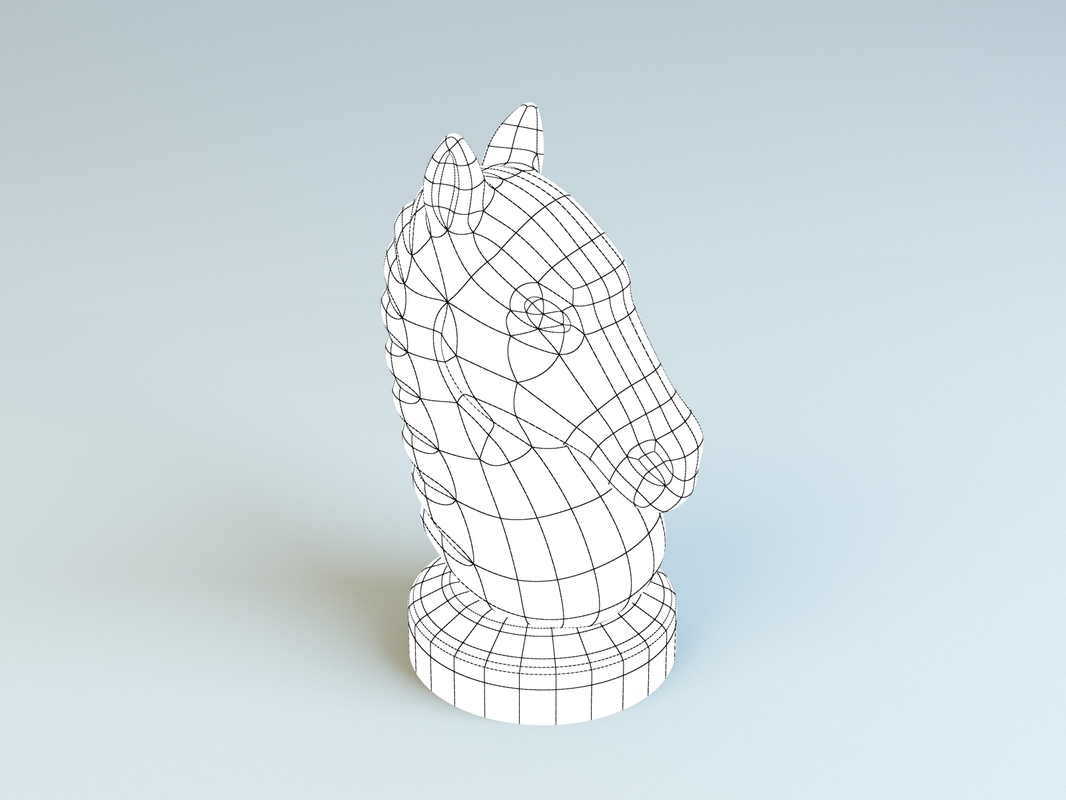 3d chess horse model