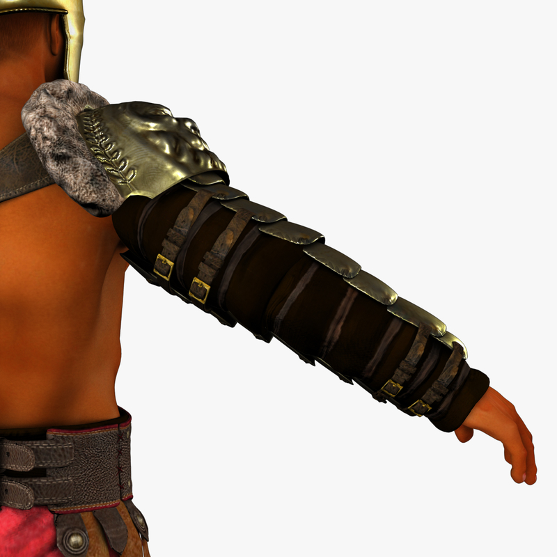 3d model roman gladiator armor set