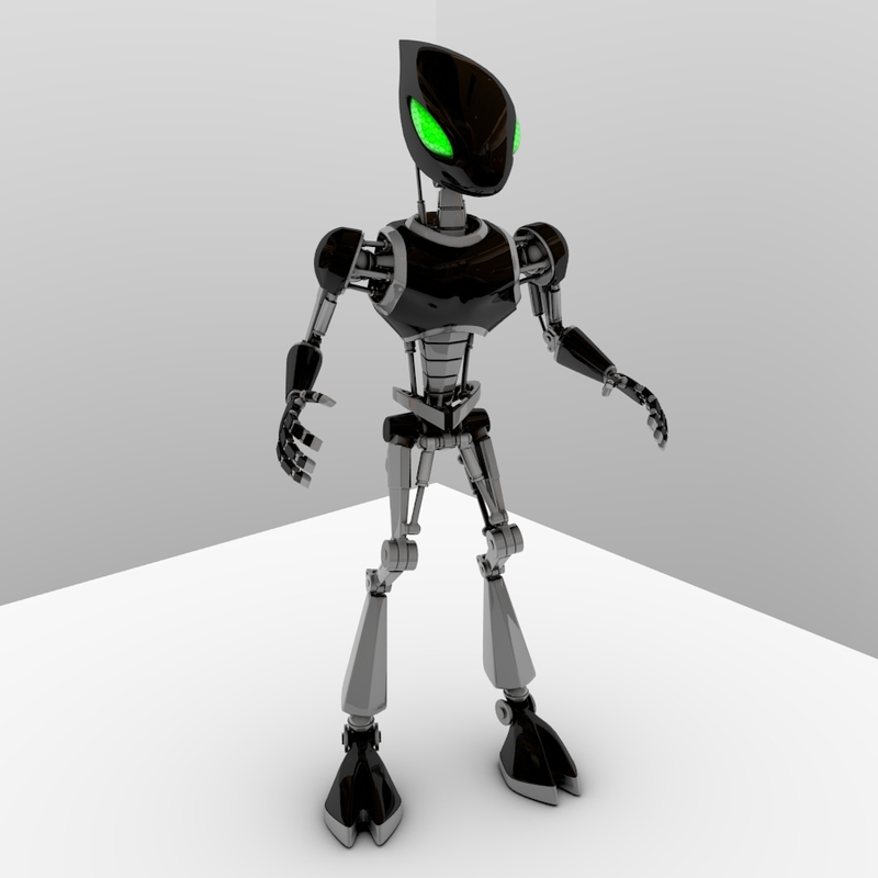 3d droid android model