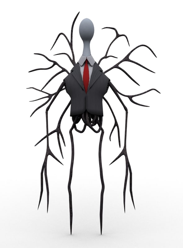 free cartoon slenderman toon 3d model