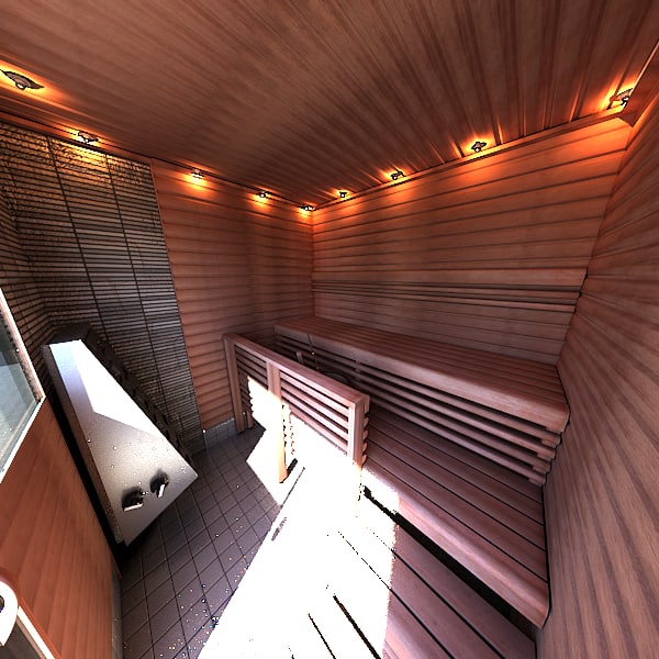 3d model finnish sauna