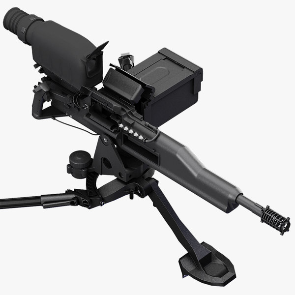 xm307 machine gun 3d max