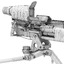 xm307 machine gun 3d max