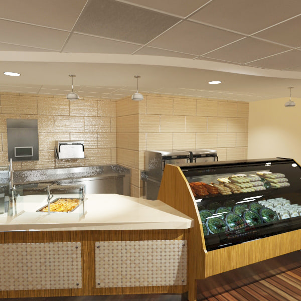 hospital food court 3d max