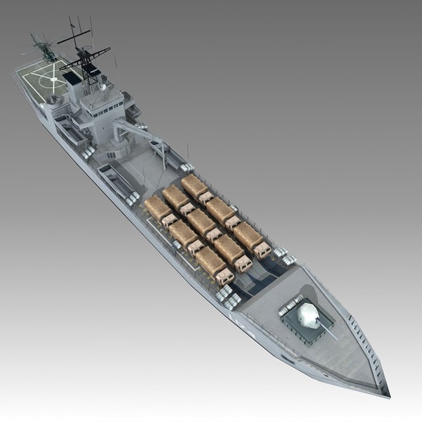 lst-uss jason class truck 3d c4d
