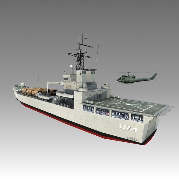 lst-uss jason class truck 3d c4d