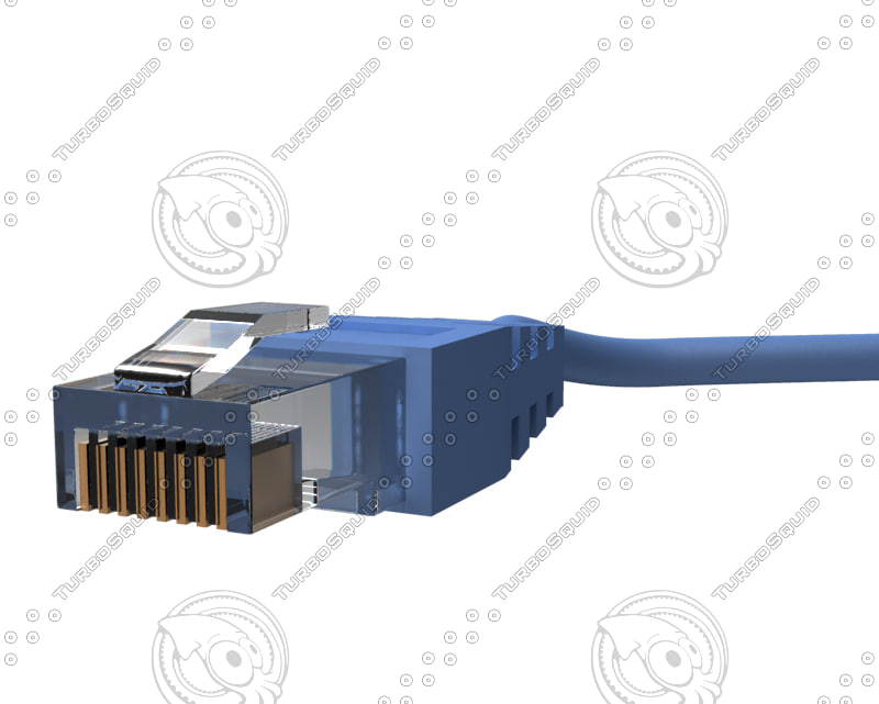 lan connector 3d model