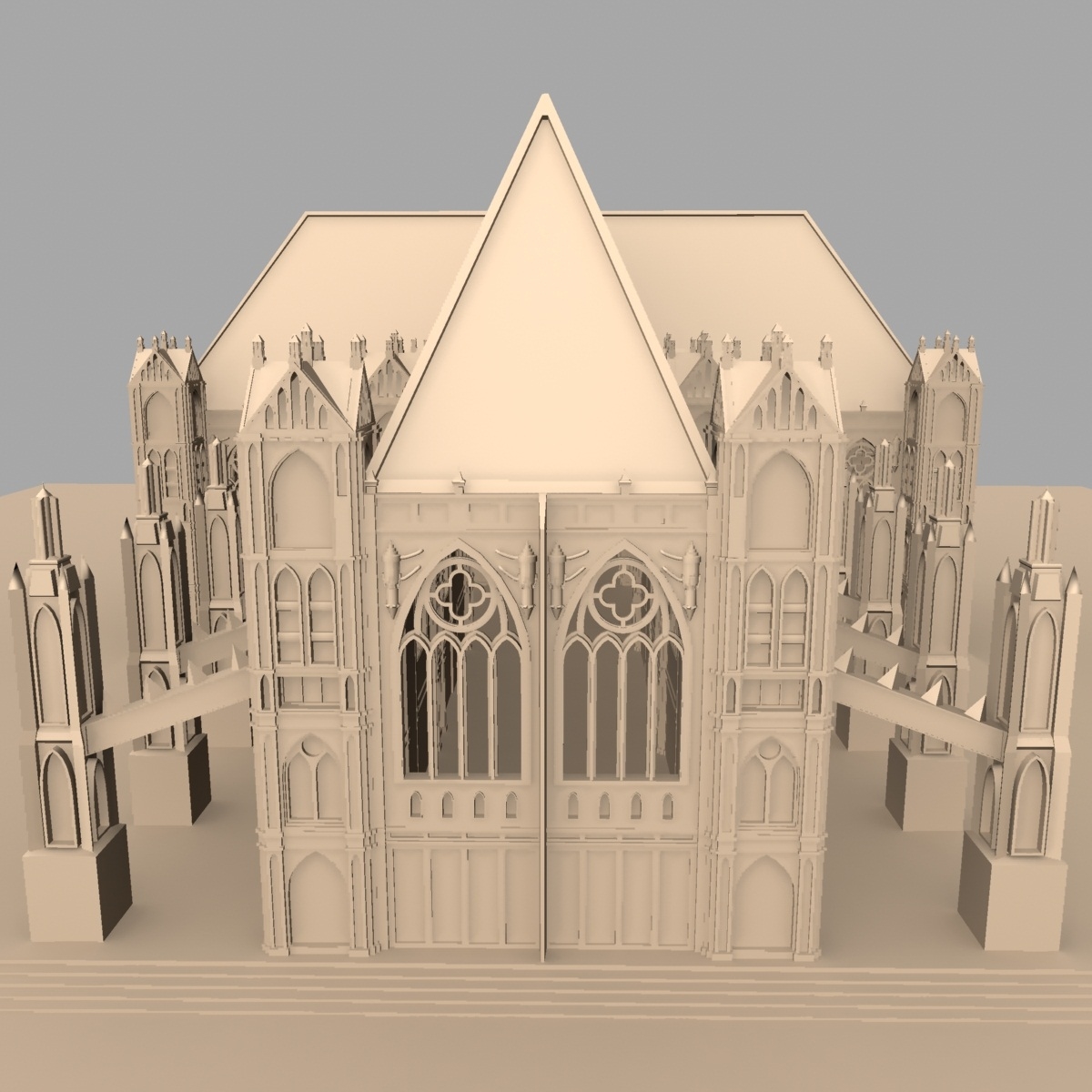 gothic building church cathedral 3d fbx
