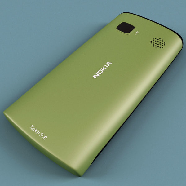 3d nokia 500 green model