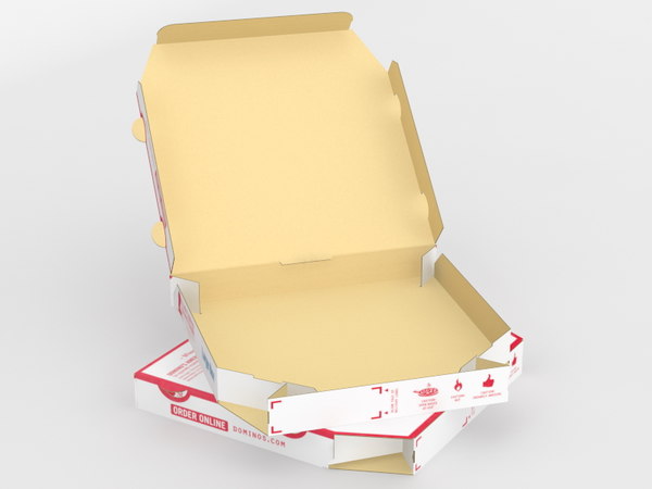 3d model domino pizza box
