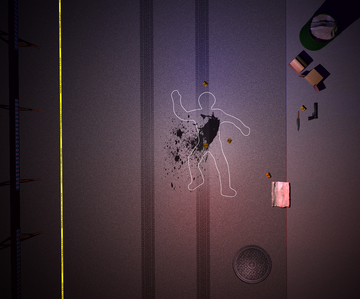 crime scene 3d model