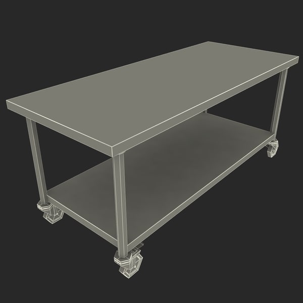 steel movable operating table 3d model