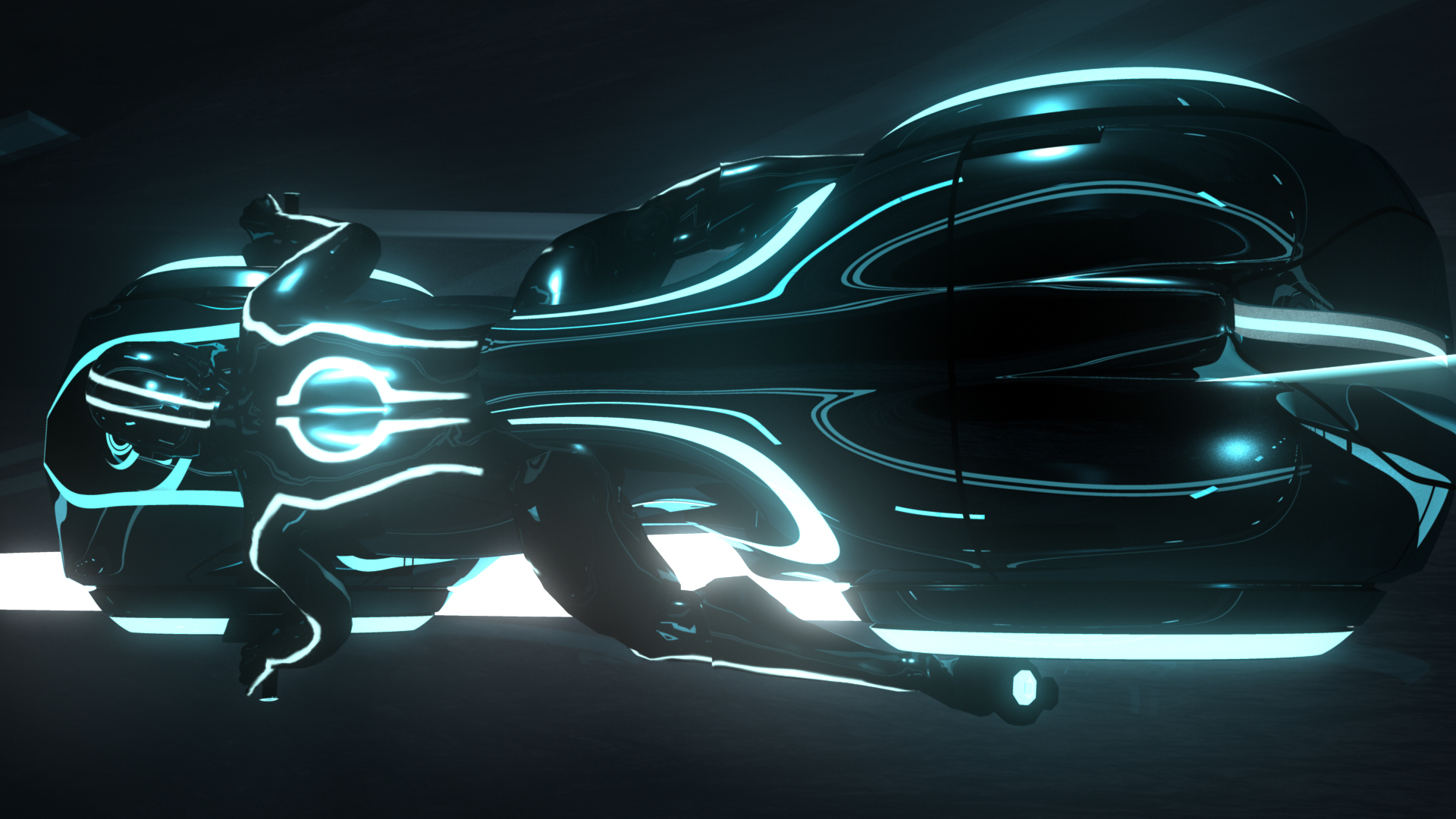 tron light cycle 3d fbx