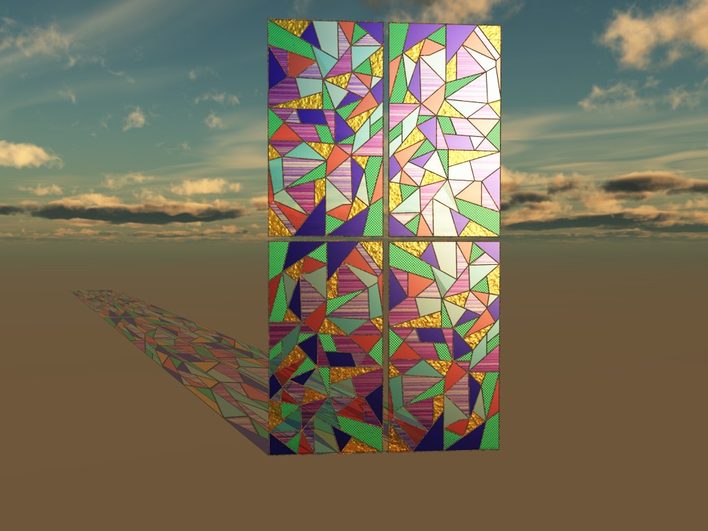 glass coloured 3d model