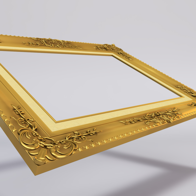 gold painting frame 3ds