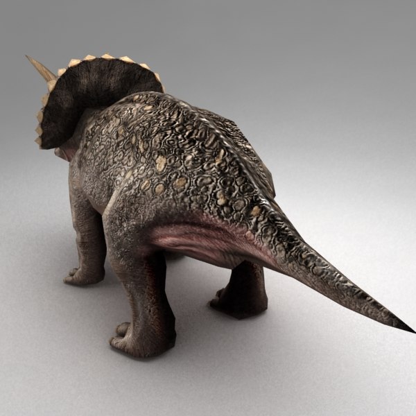 rigged triceratops biped animation 3d obj