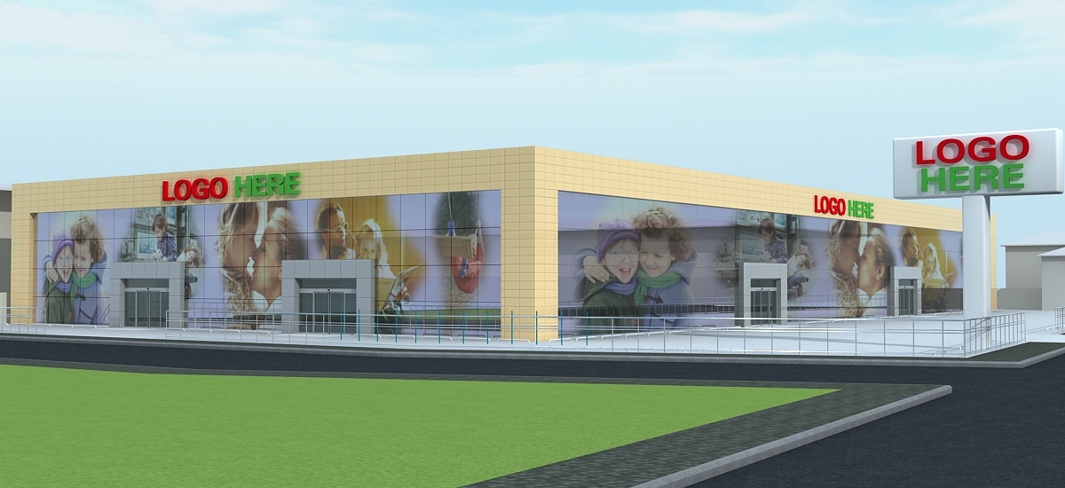 3d supermarket realistic