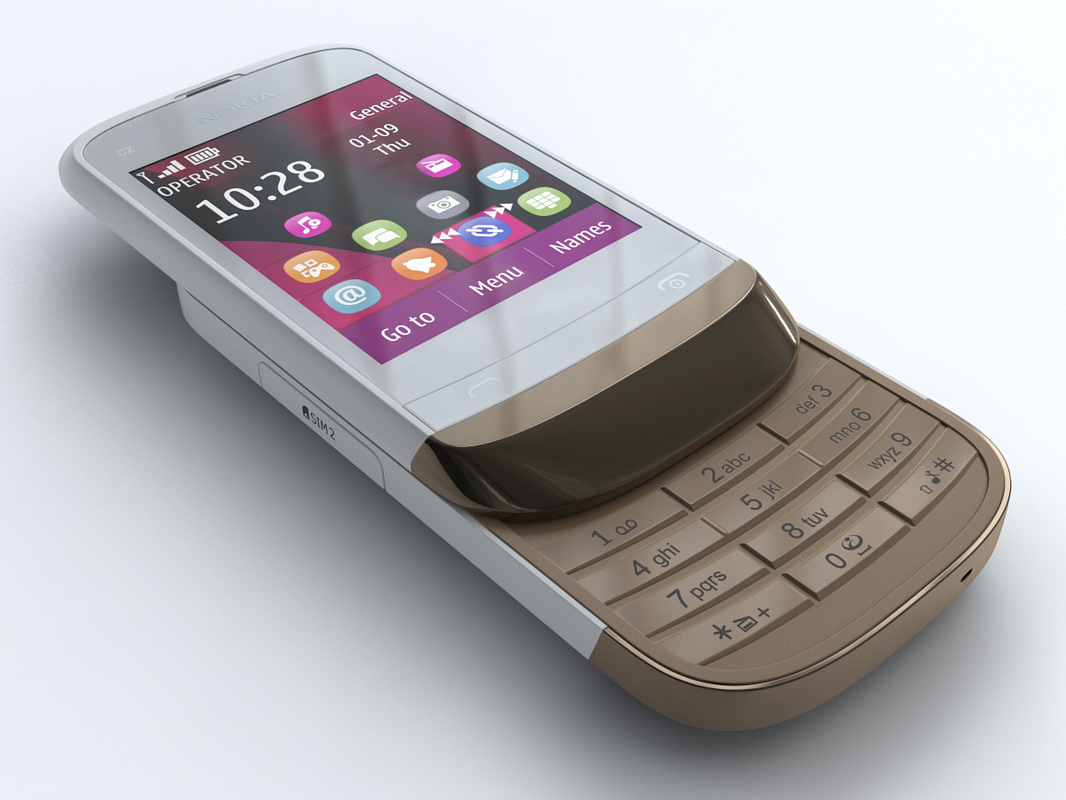 3d nokia c2-03 mobile phone