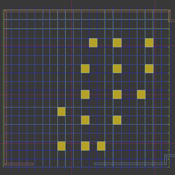 3d modular acoustic ceiling model