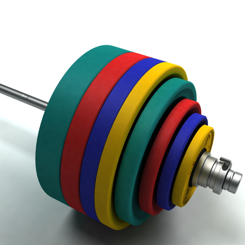 3d olympic barbell model